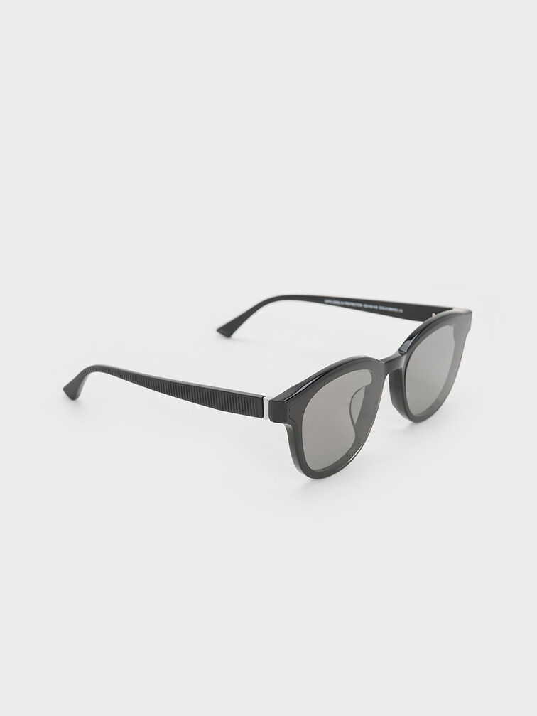 Black Violette Oval Sunglasses