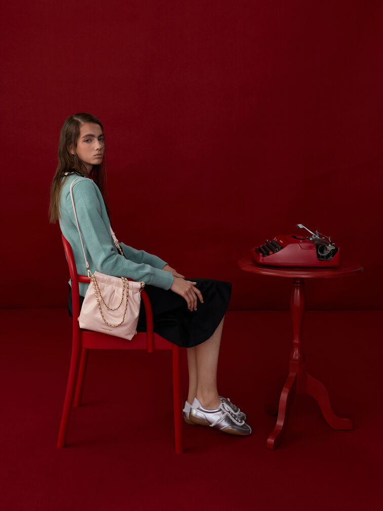 Soft Pink Duo Chain-Handle Two-Way Backpack - Soft Pink - Bags ...