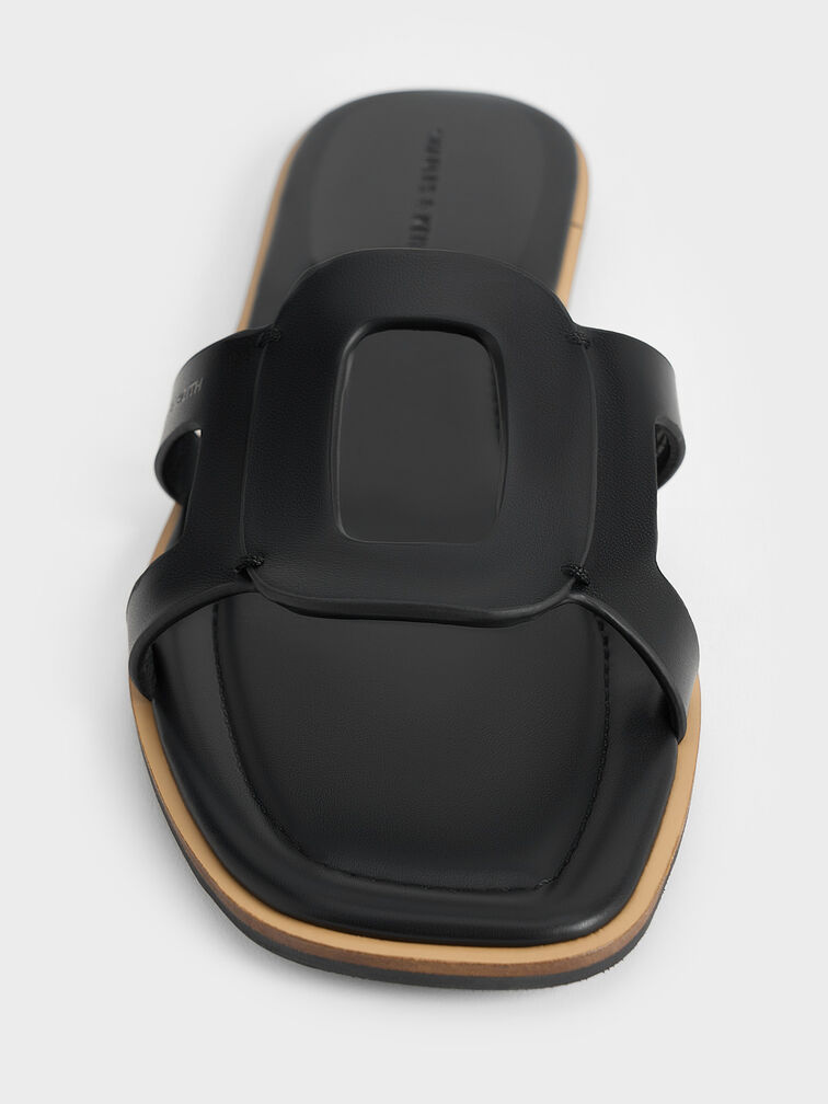 Black Sandal Slide Cut-Out Easley - CHARLES & KEITH ID