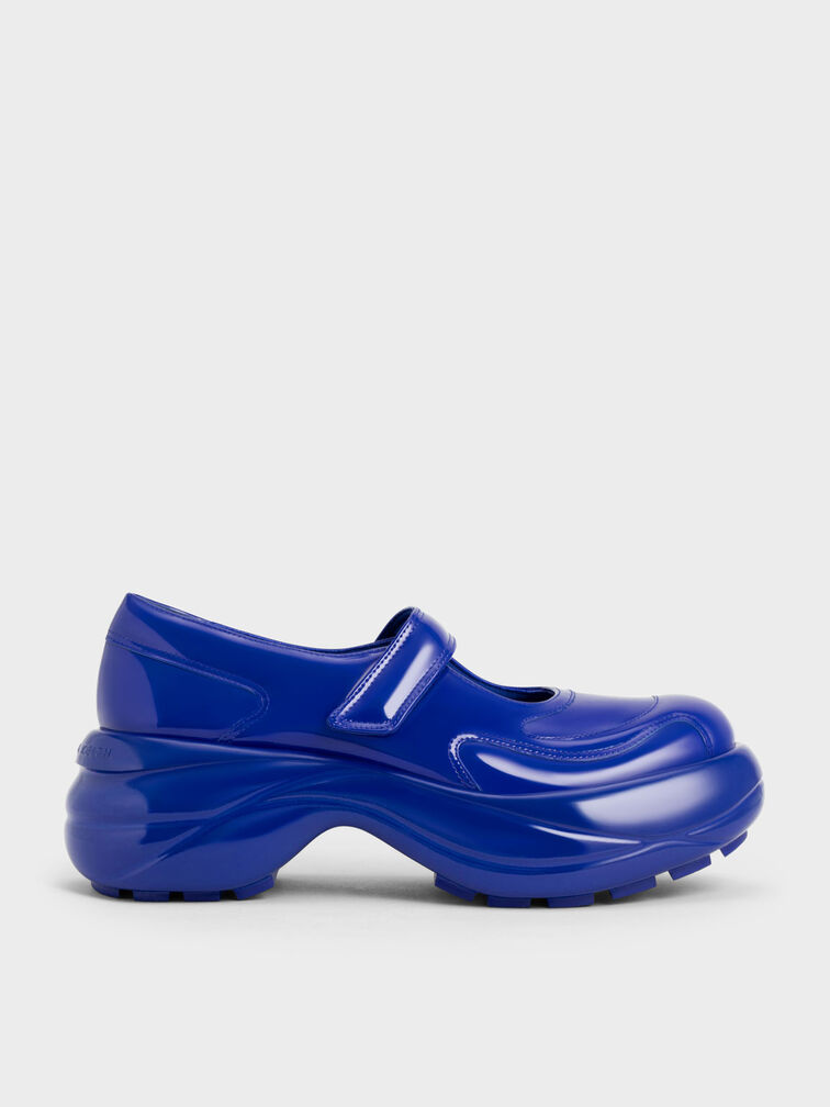 Blue Roony Patent Mary Janes - CHARLES & KEITH ID