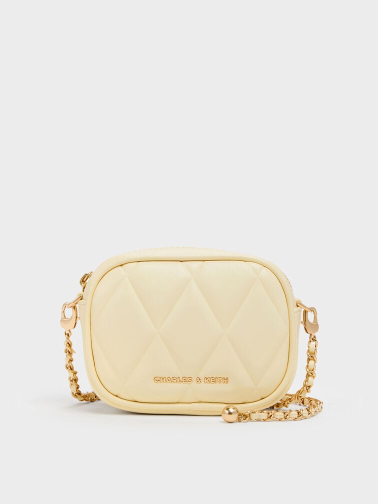 Butter Yellow Arwen Quilted Mini Bag - Butter Yellow - Bags - CHARLES ...