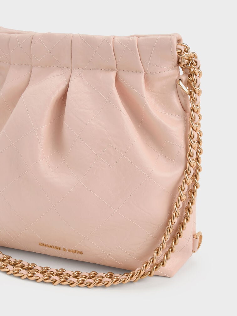 Soft Pink Duo Chain-Handle Two-Way Backpack - Soft Pink - Bags ...