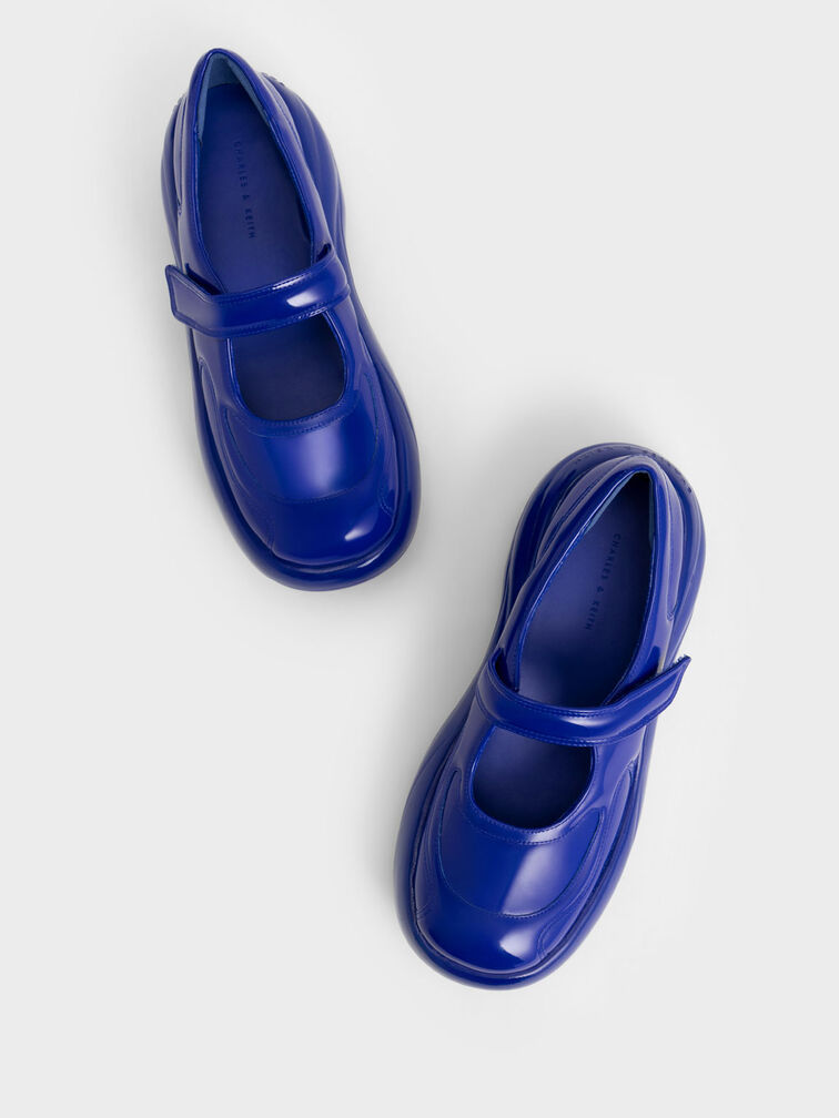 Blue Roony Patent Mary Janes - CHARLES & KEITH ID