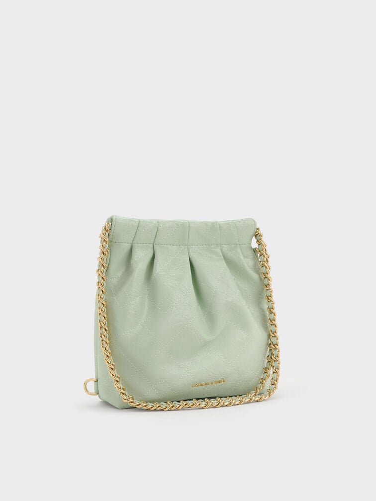 Mint Green Duo Chain-Handle Two-Way Backpack - Mint Green - Bags ...