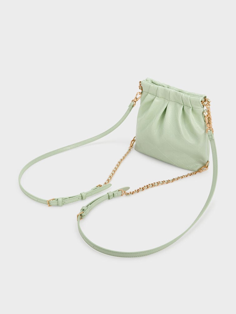 Mint Green Duo Chain-Handle Two-Way Backpack - Mint Green - Bags ...