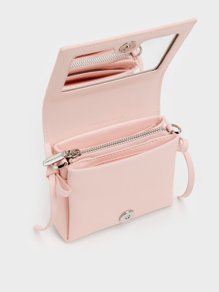 Soft Pink Hazel Bow Small Wallet - Soft Pink - CHARLES & KEITH ID