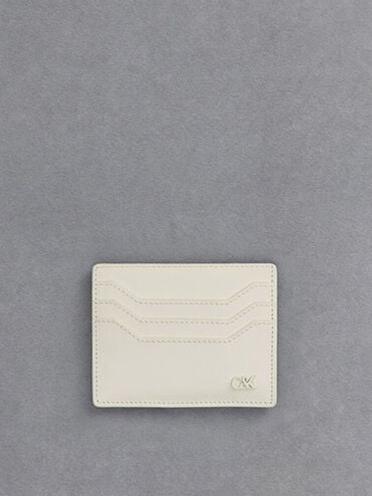White Card Holder Multi-Slot Leather - CHARLES & KEITH ID