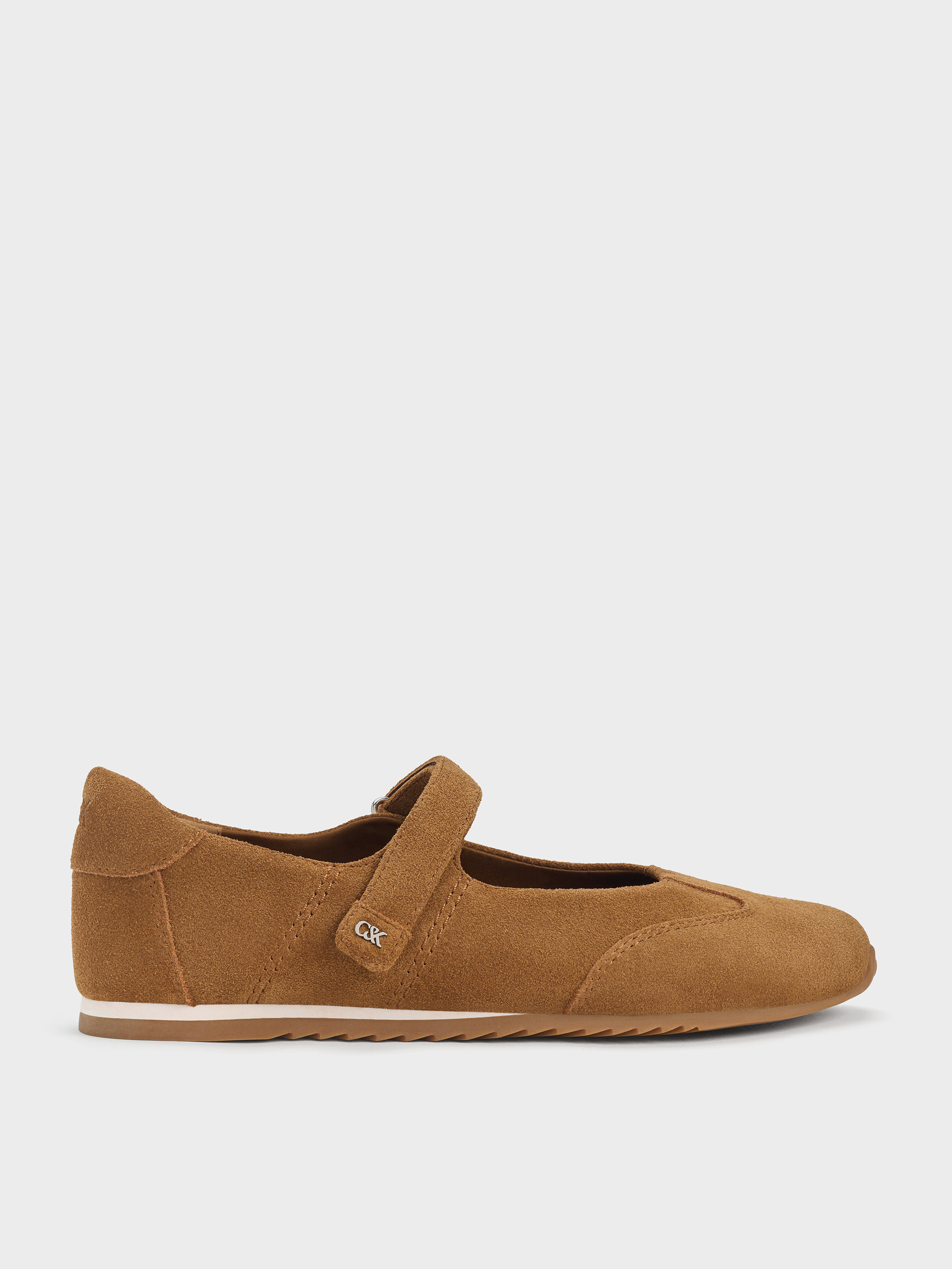 Brown Jace Suede Mary Jane Sneakers - CHARLES & KEITH ID