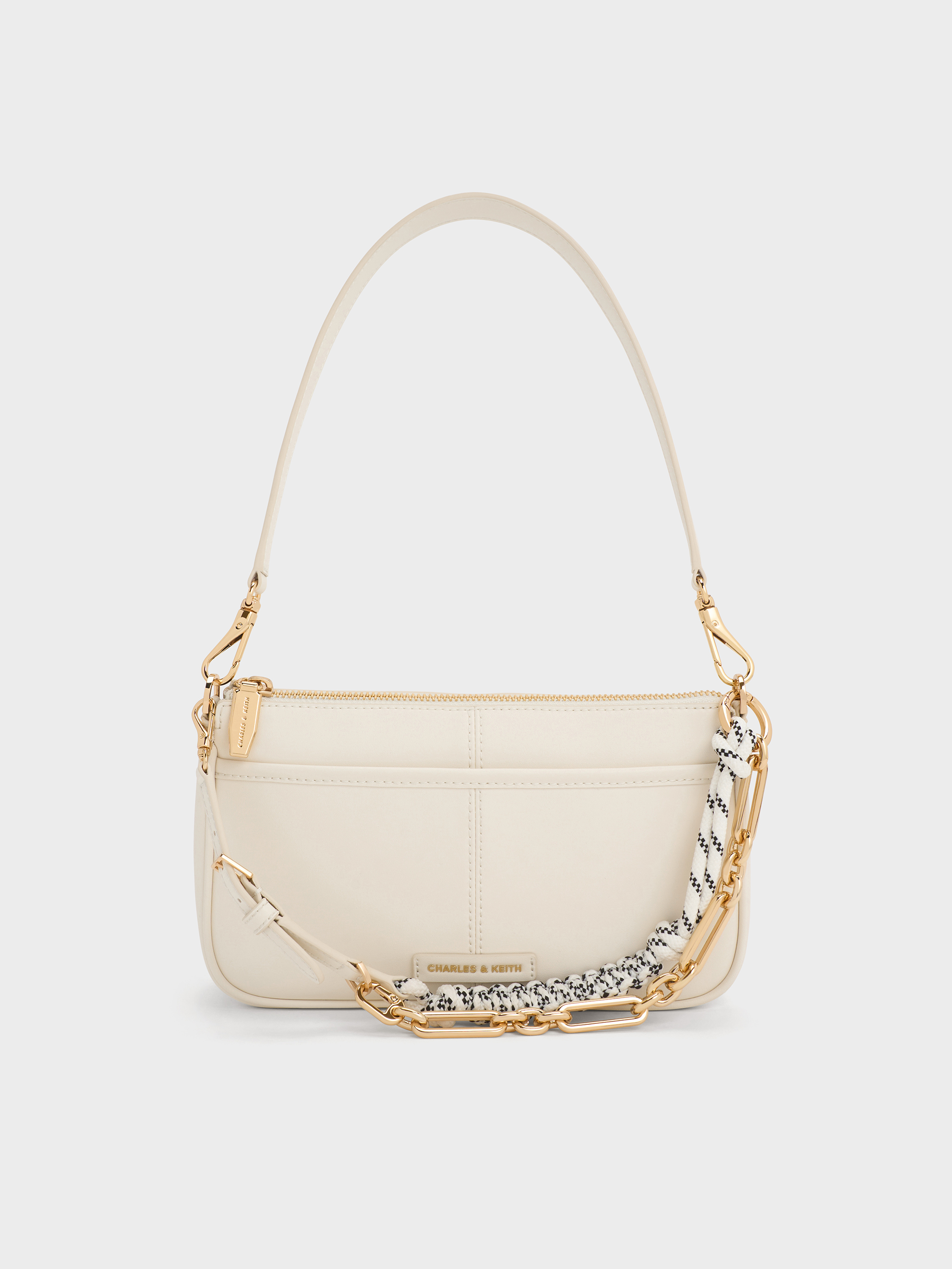Cream Tas Bahu Knotted-Rope Addison - Cream - CHARLES & KEITH ID