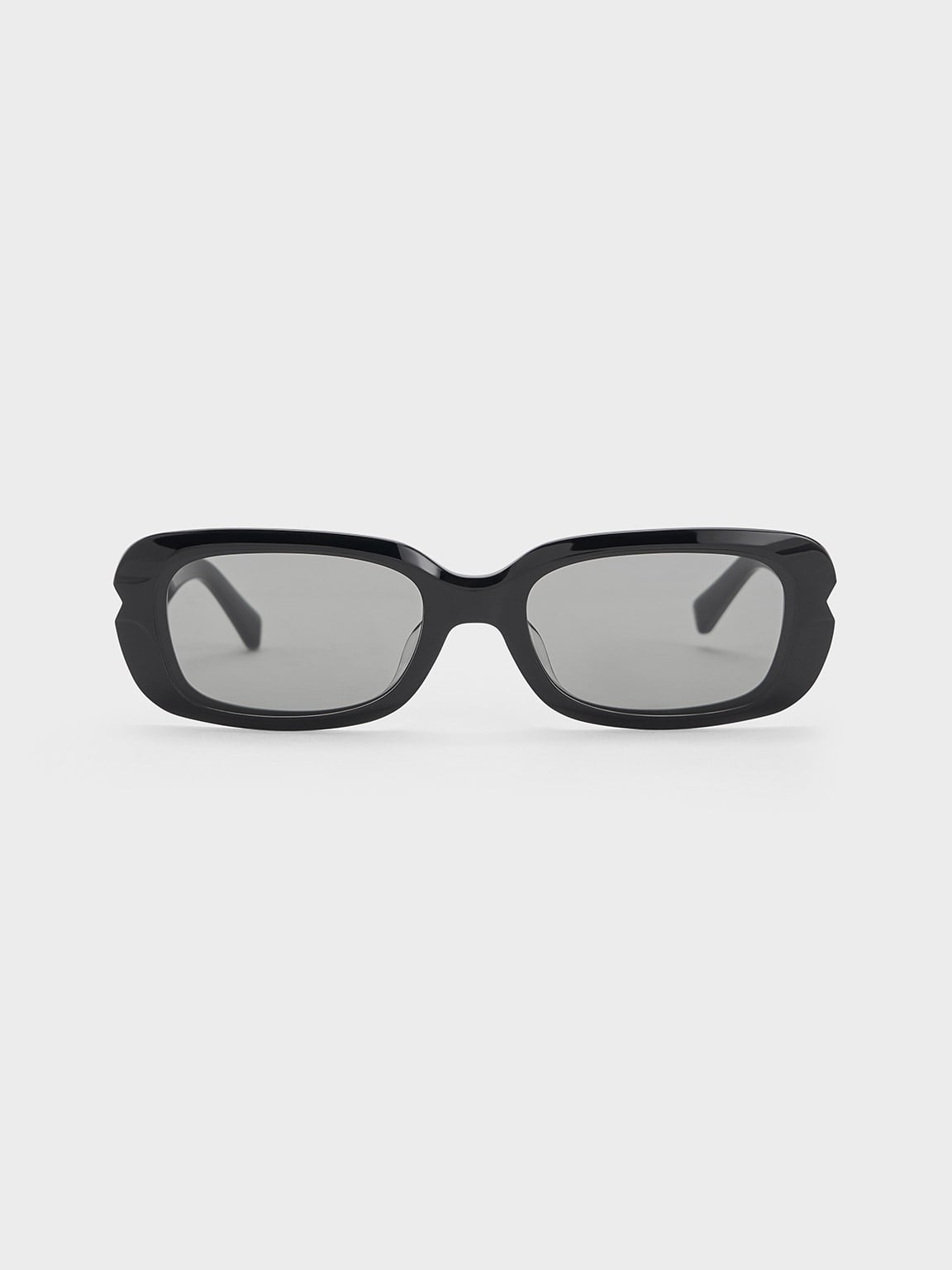 Kacamata Angular Recycled Acetate - Noir - CHARLES & KEITH ID