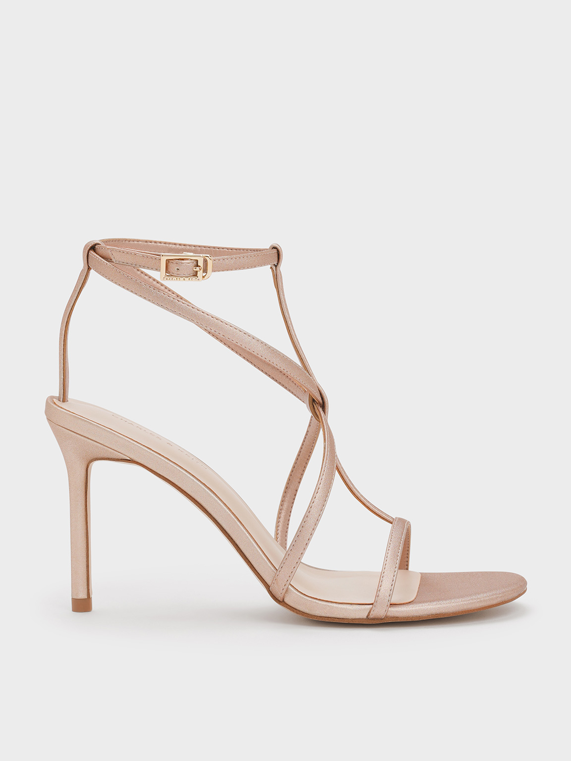 Nude Sandal Stiletto-Heel Strappy - Nude - Sepatu - CHARLES & KEITH ID