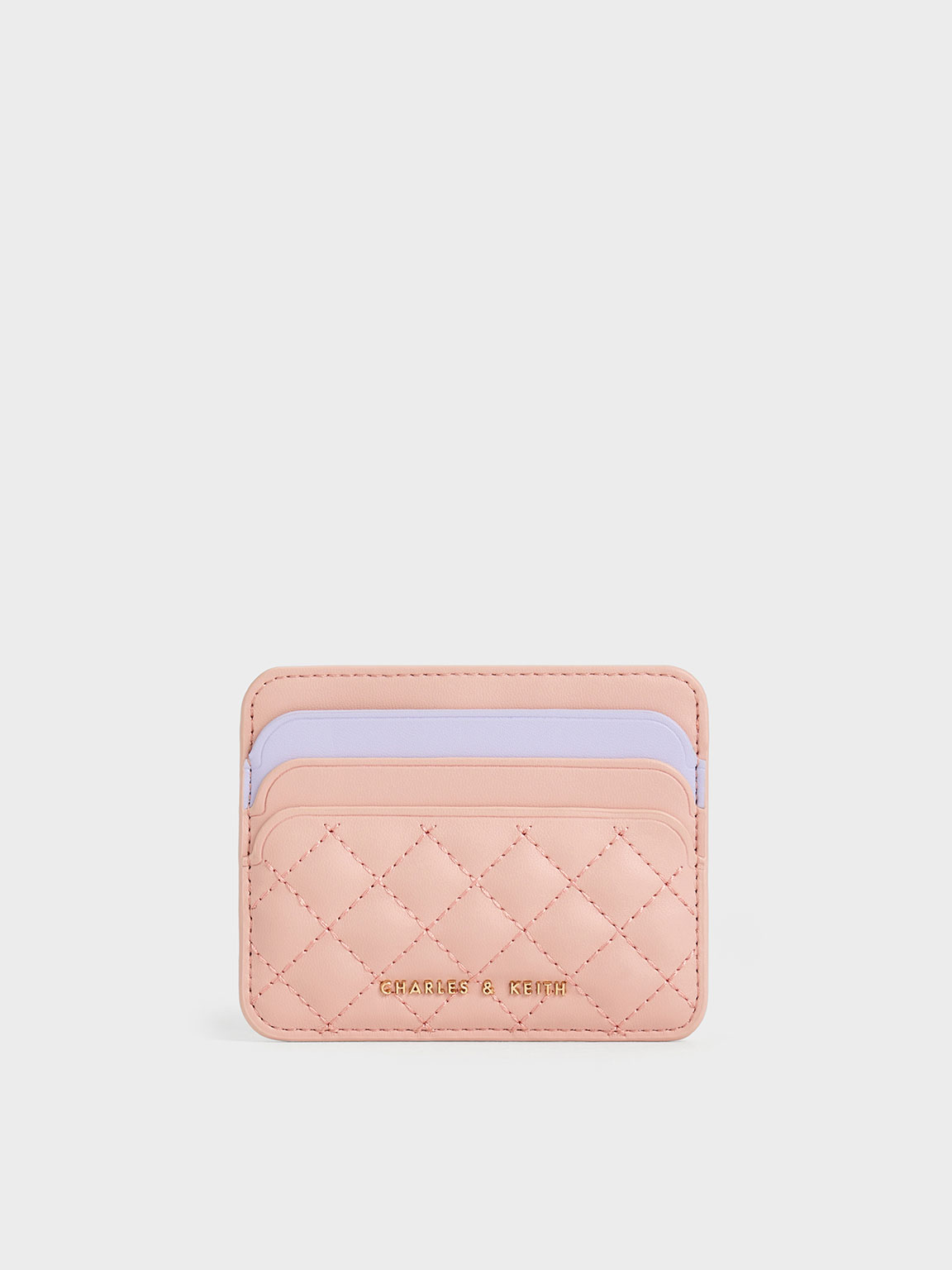Pink Cleo Two-Tone Quilted Card Holder - CHARLES & KEITH ID