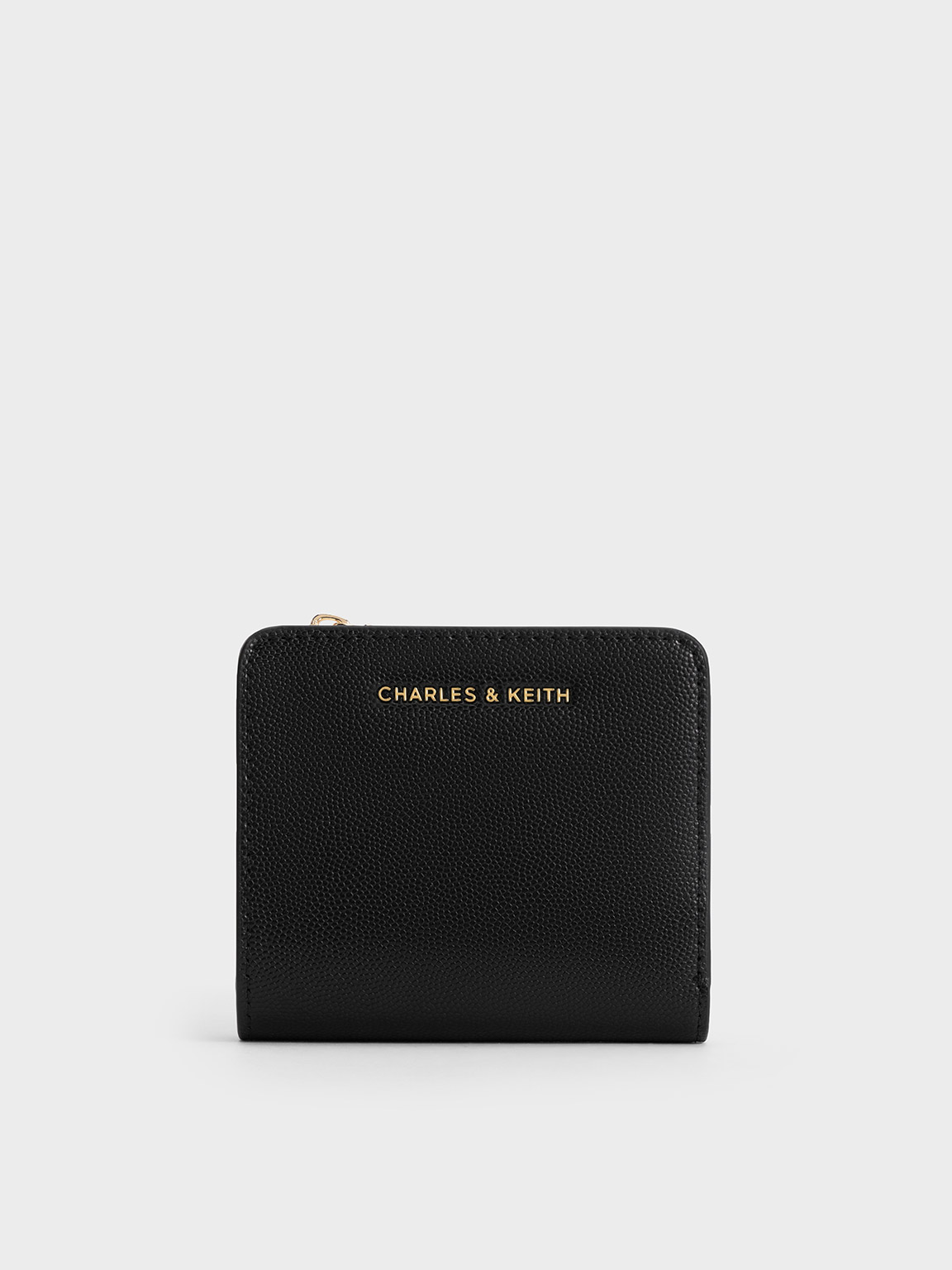 Black Keely Top Zip Small Wallet - CHARLES & KEITH ID