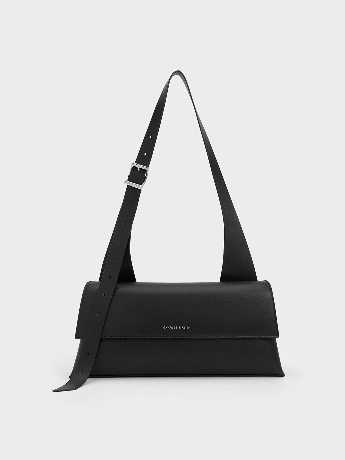 Noir Marceline Trapeze Shoulder Bag - CHARLES & KEITH ID