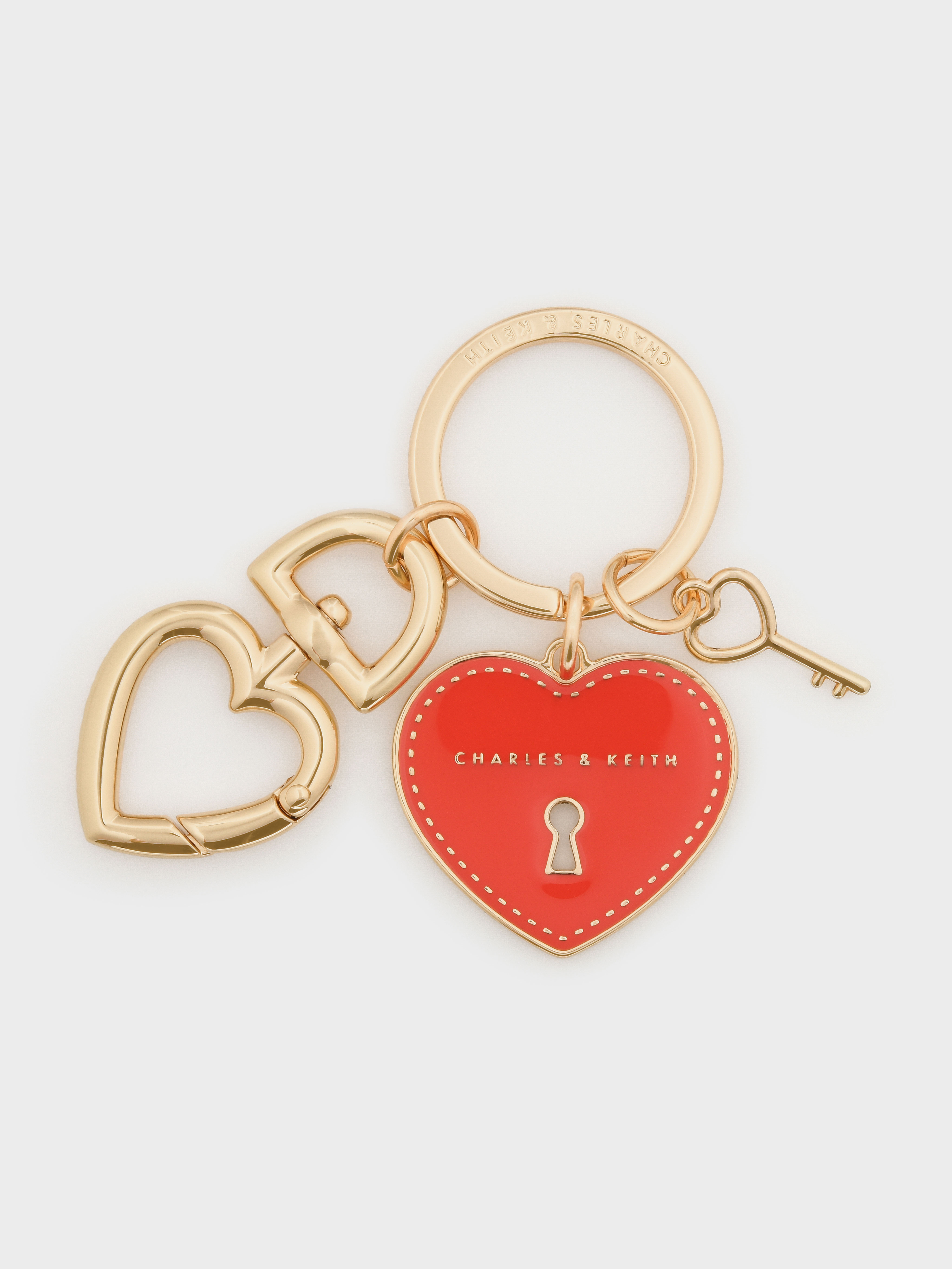 Red Keychain Heart Lock - CHARLES & KEITH ID