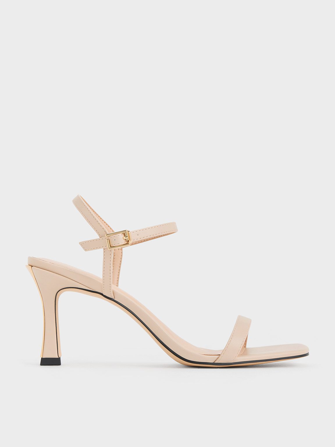 Sandal Heeled Square-Toe - Nude - CHARLES & KEITH ID
